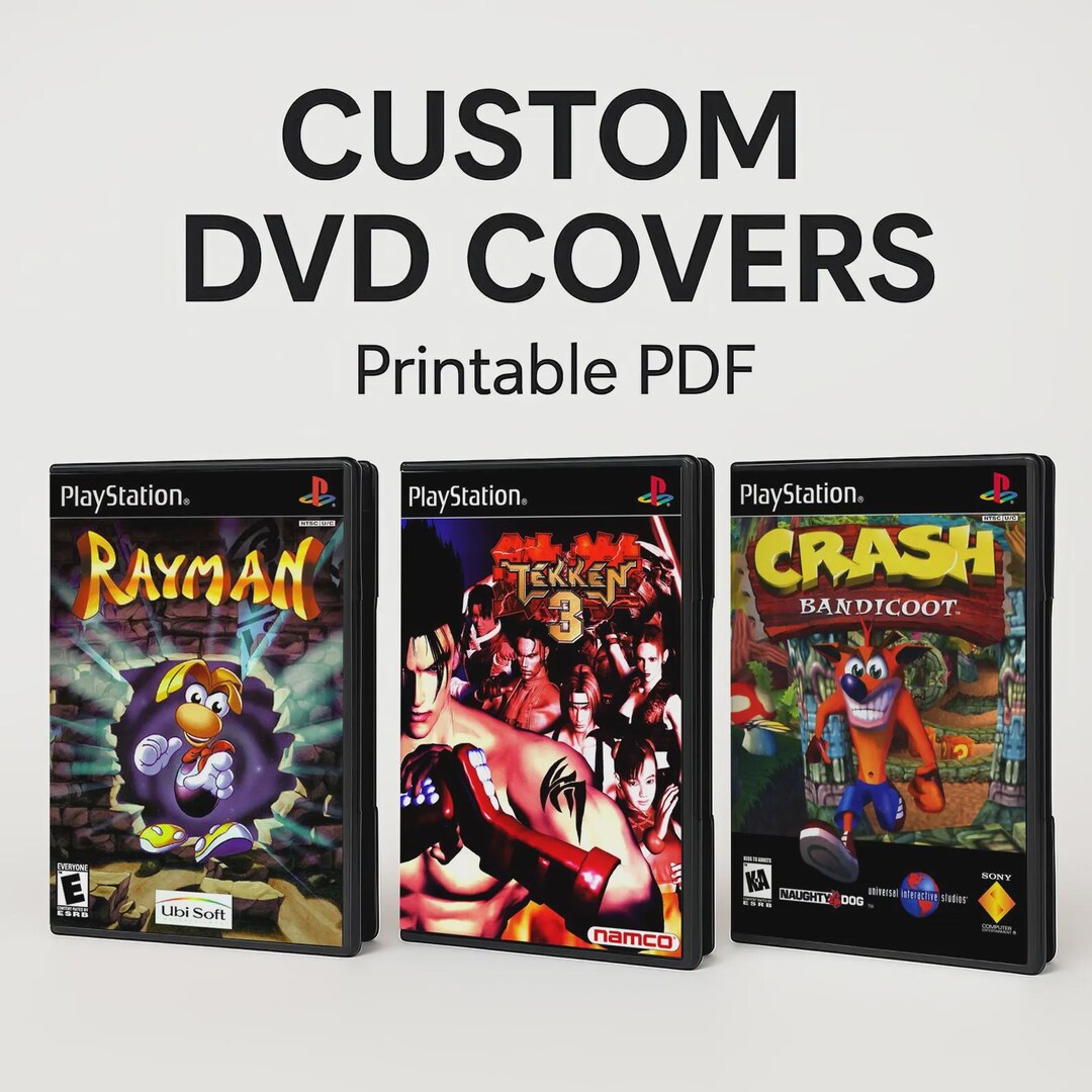 Custom Playstation 1, 2, 3, 4 and 5 DVD Game Cover – Printable PDF ...