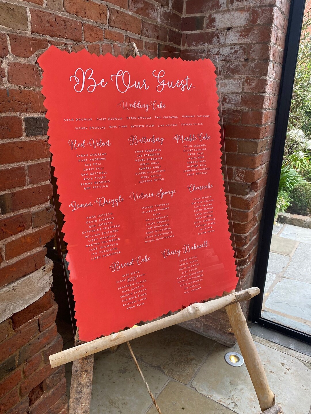 Handwritten Wedding Acrylic Table Plan - Etsy