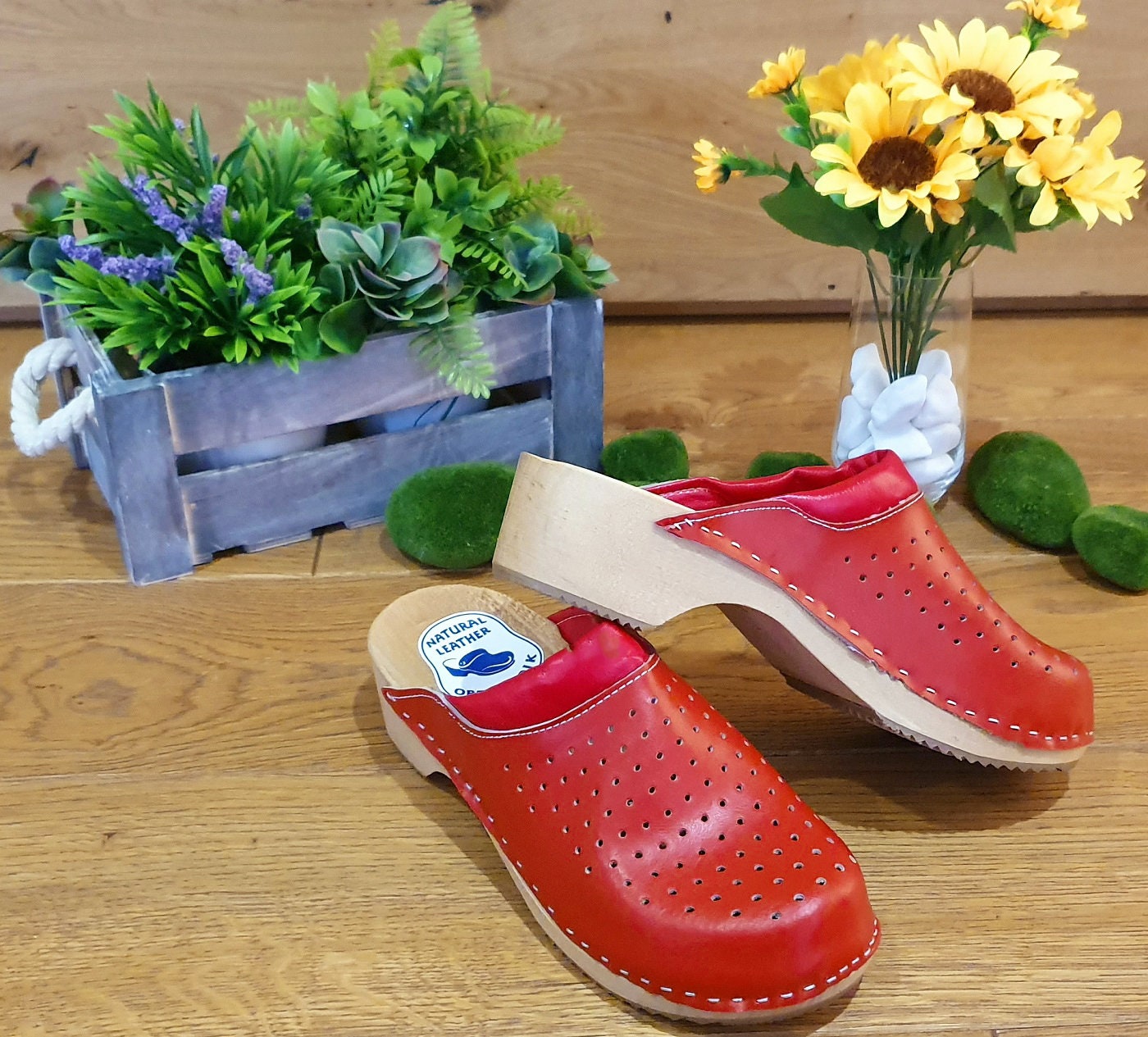 Clogs Medical Shoes Openwork Footwear Leather Natural Full - Etsy