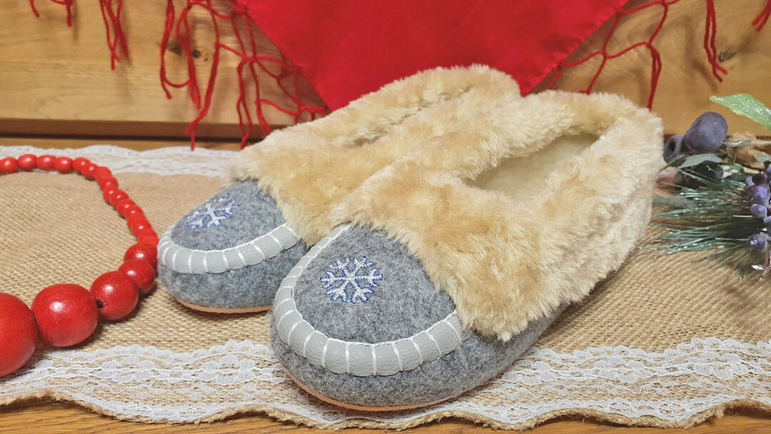 Highlander Slippers Insulated Fur Wool Bambosze Felt Home Slippers ...