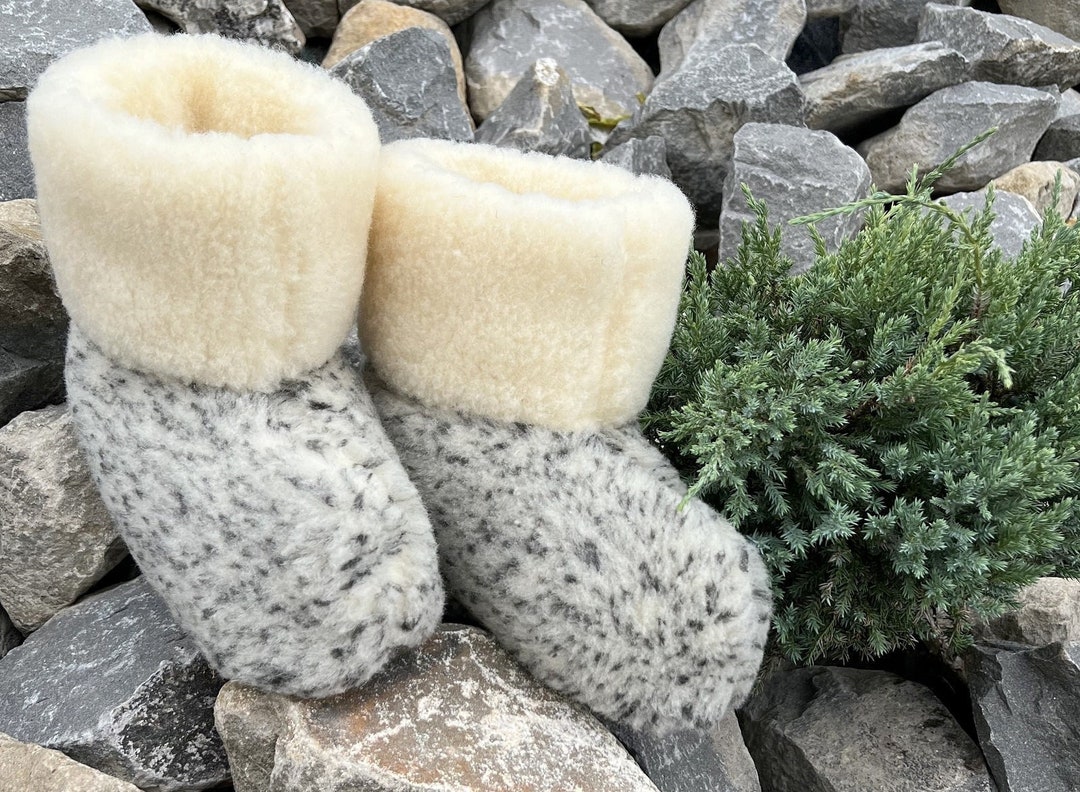 Homemade Wool Slippers Highlander Bambos High Slippers Sizes From 36-46 ...