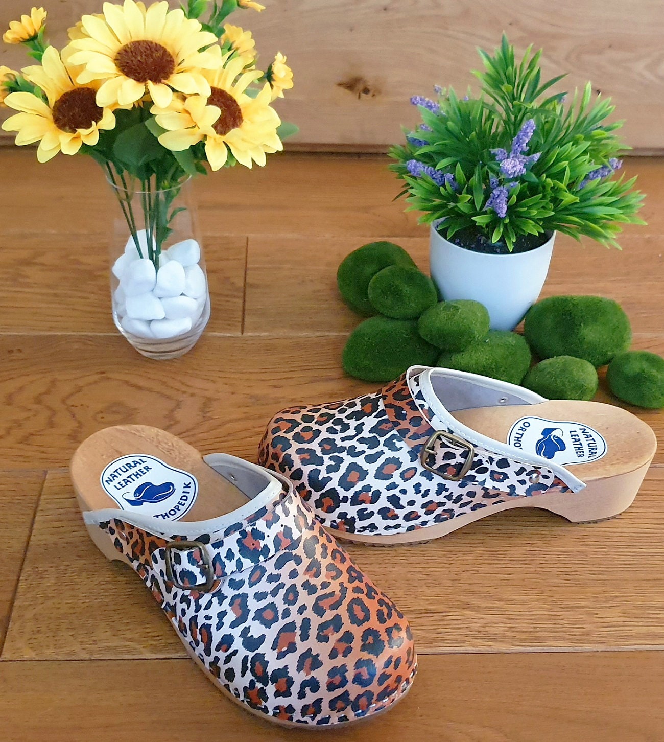 Leopard Print Clogs Womens Beautiful Medical Very Comfortable Clogs ...