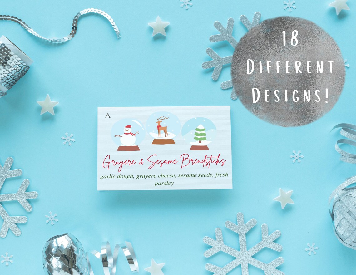 Christmas Stationery, Christmas Buffet Labels, Christmas Food Labels ...