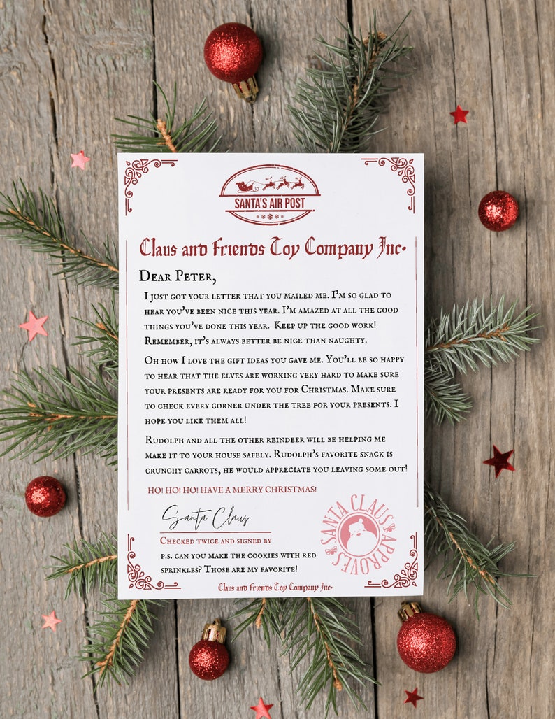 Letter to Santa 2 Item Bundle, Letter From Santa, Letter to Santa ...