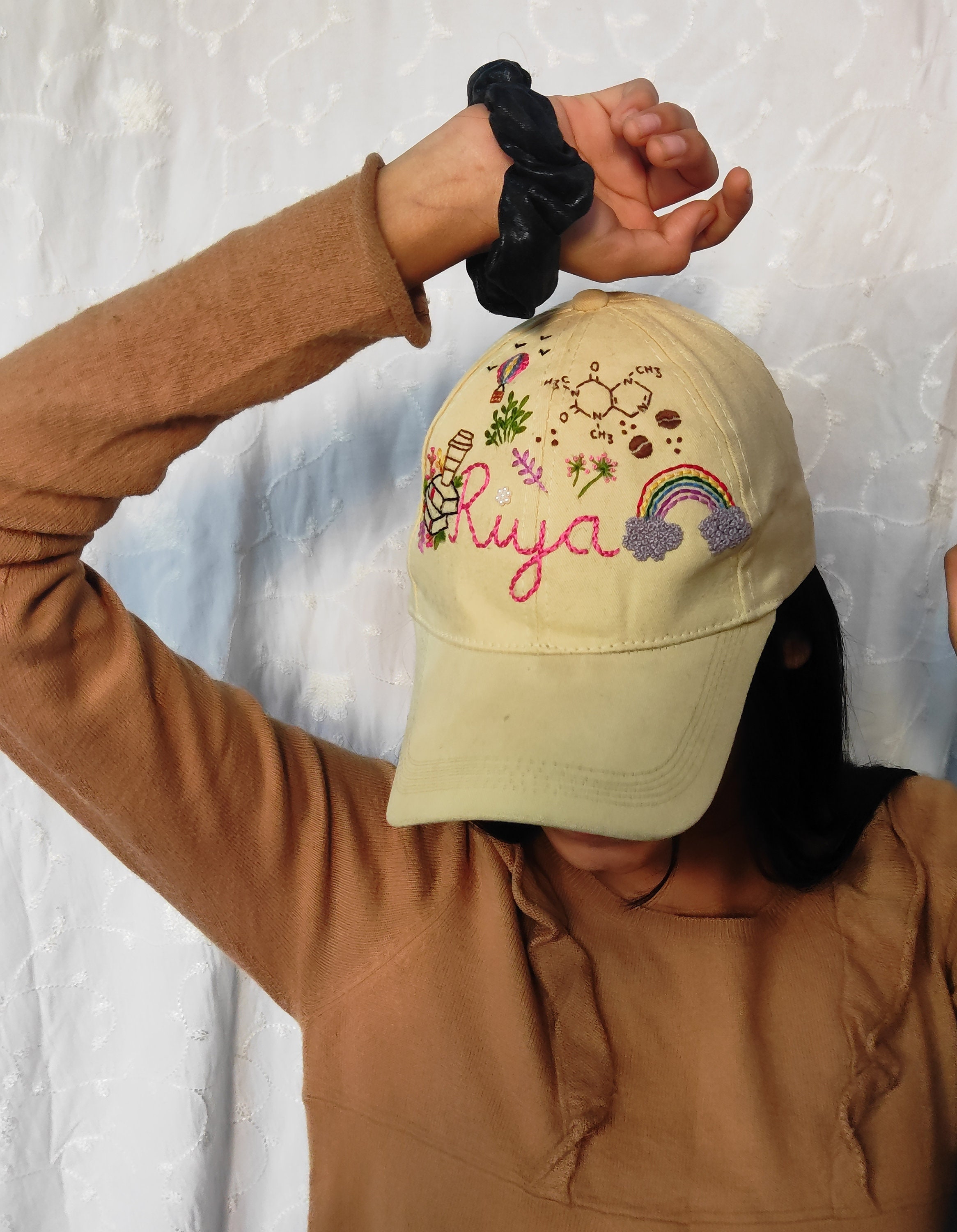 Hand Embroidered Personalized Cap / Personalised Embroidery Cap ...