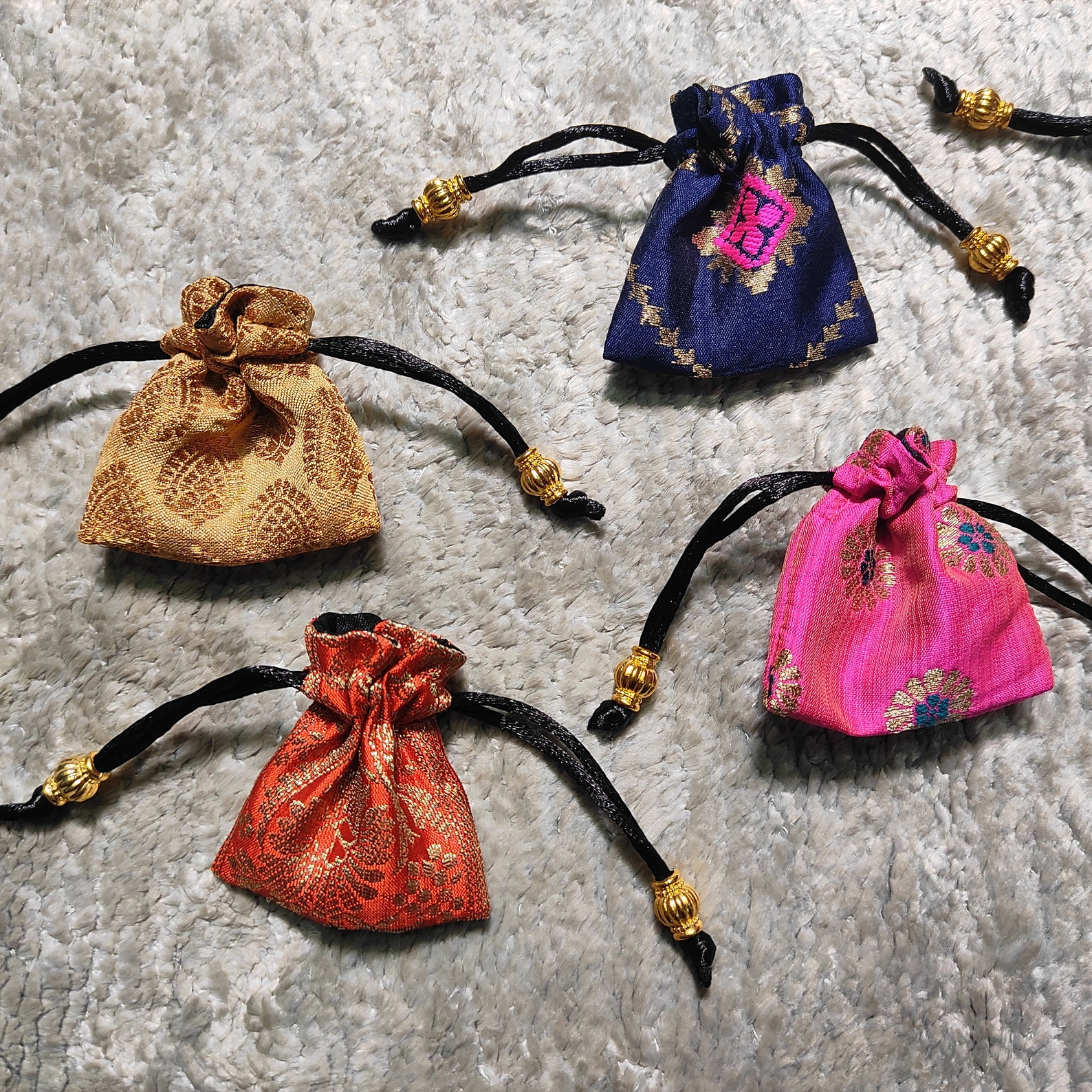 6×6 CM Pouch/brocade Pouch /mini Drawstring Pouch /coins Pouch /wedding ...