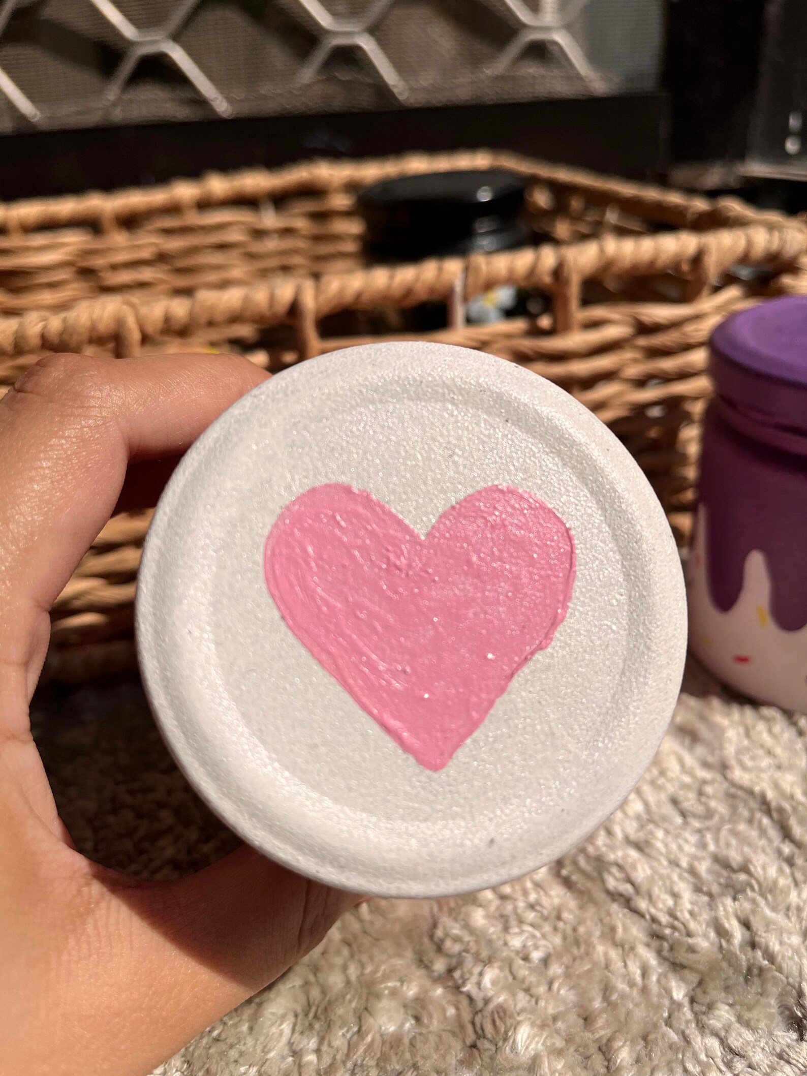 Hand-painted Glass Jar for Home Decor or Storage – Perfect Christmas ...