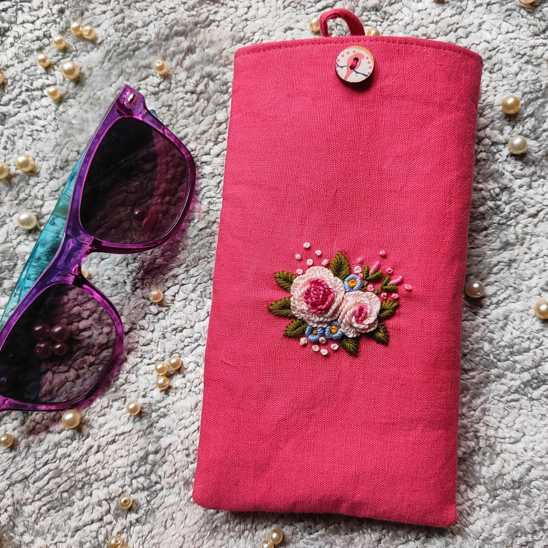 Hand Made Embroidered Glasses Case / Glasses Case / Glasses Pouch ...