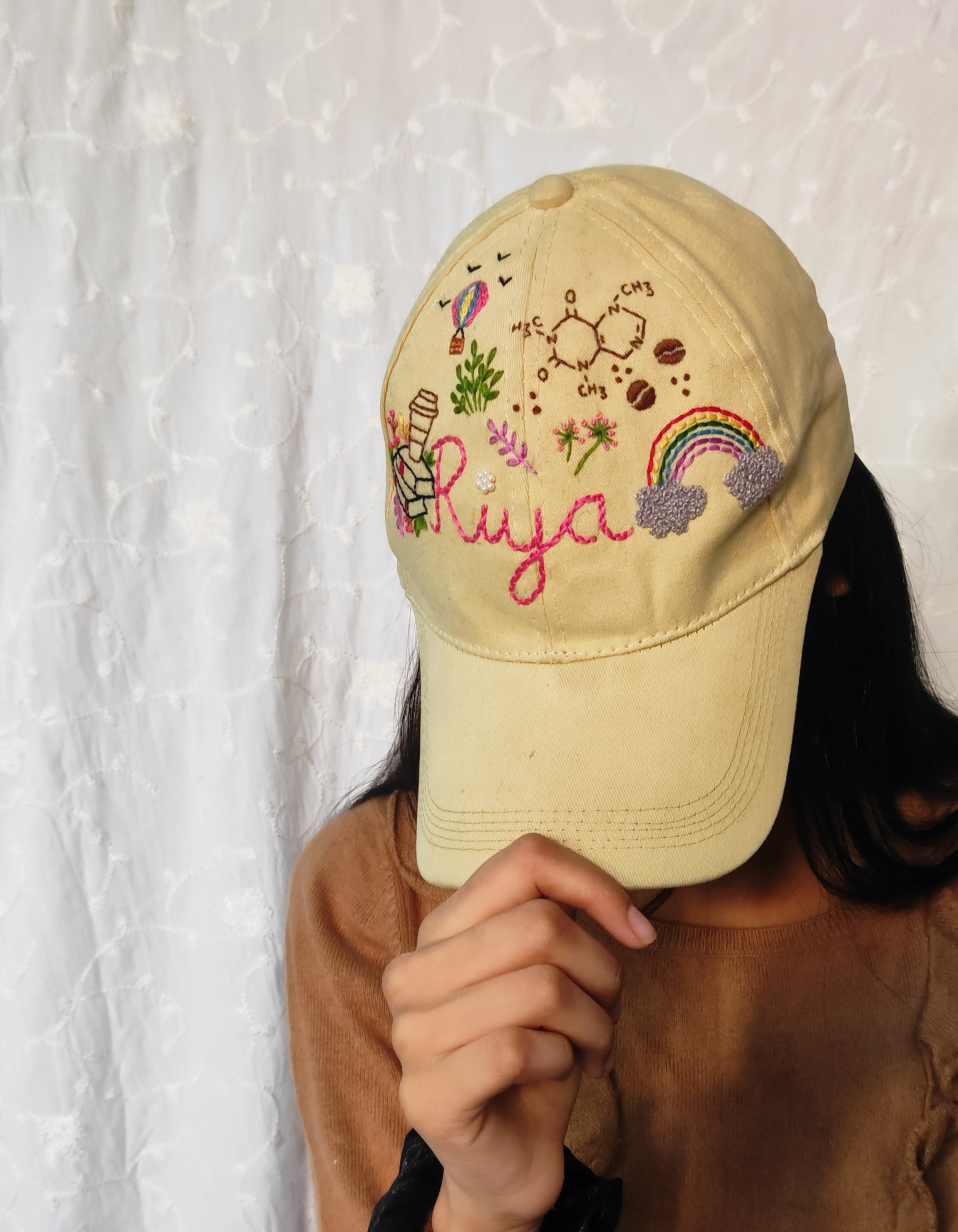 Hand Embroidered Personalized Cap / Personalised Embroidery Cap ...