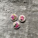 Floral Embroidered Big Size Buttons / Set of Hand Made Button ...