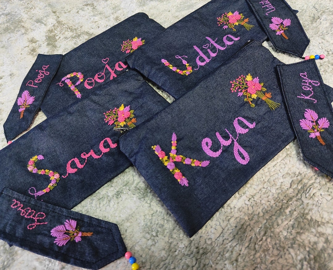 Buy Pencil Case / Personalised Pouch / School Supplies / Bookmarks ...