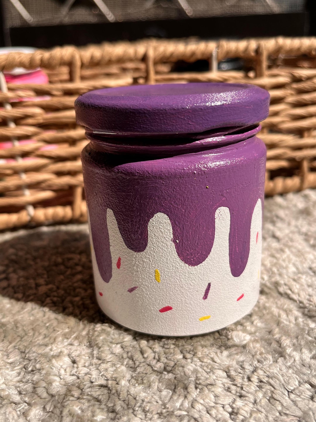 Hand-painted Glass Jar Ice Cream Theme – Perfect Christmas Gift, Home ...