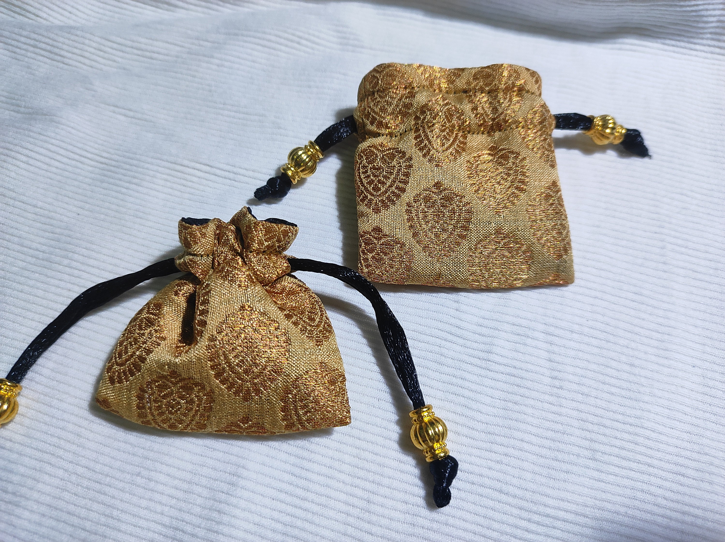 6×6 CM Pouch/brocade Pouch /mini Drawstring Pouch /coins Pouch /wedding ...