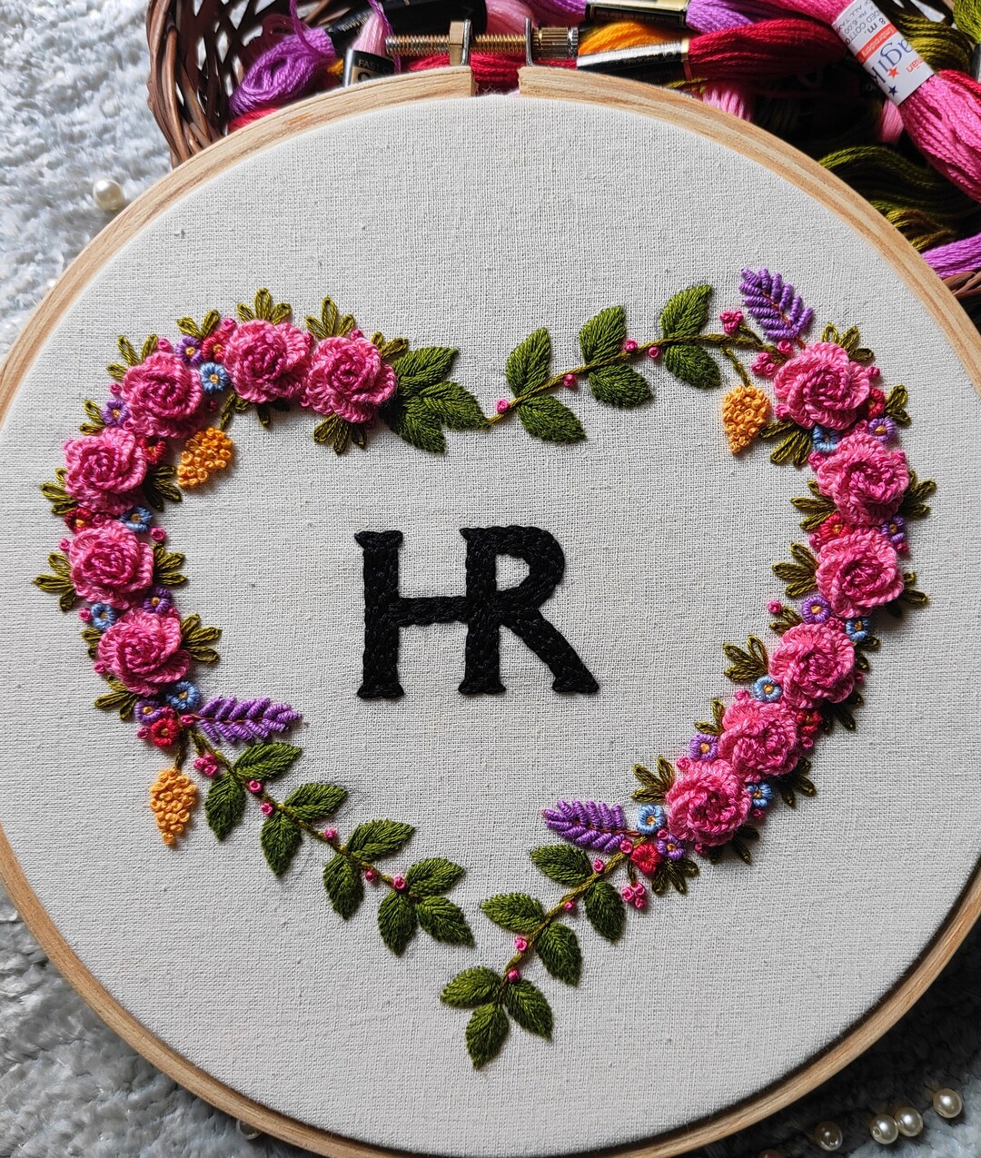 Personalised Letter Embroidery Hoop / Hoop Decorations / Personalised ...