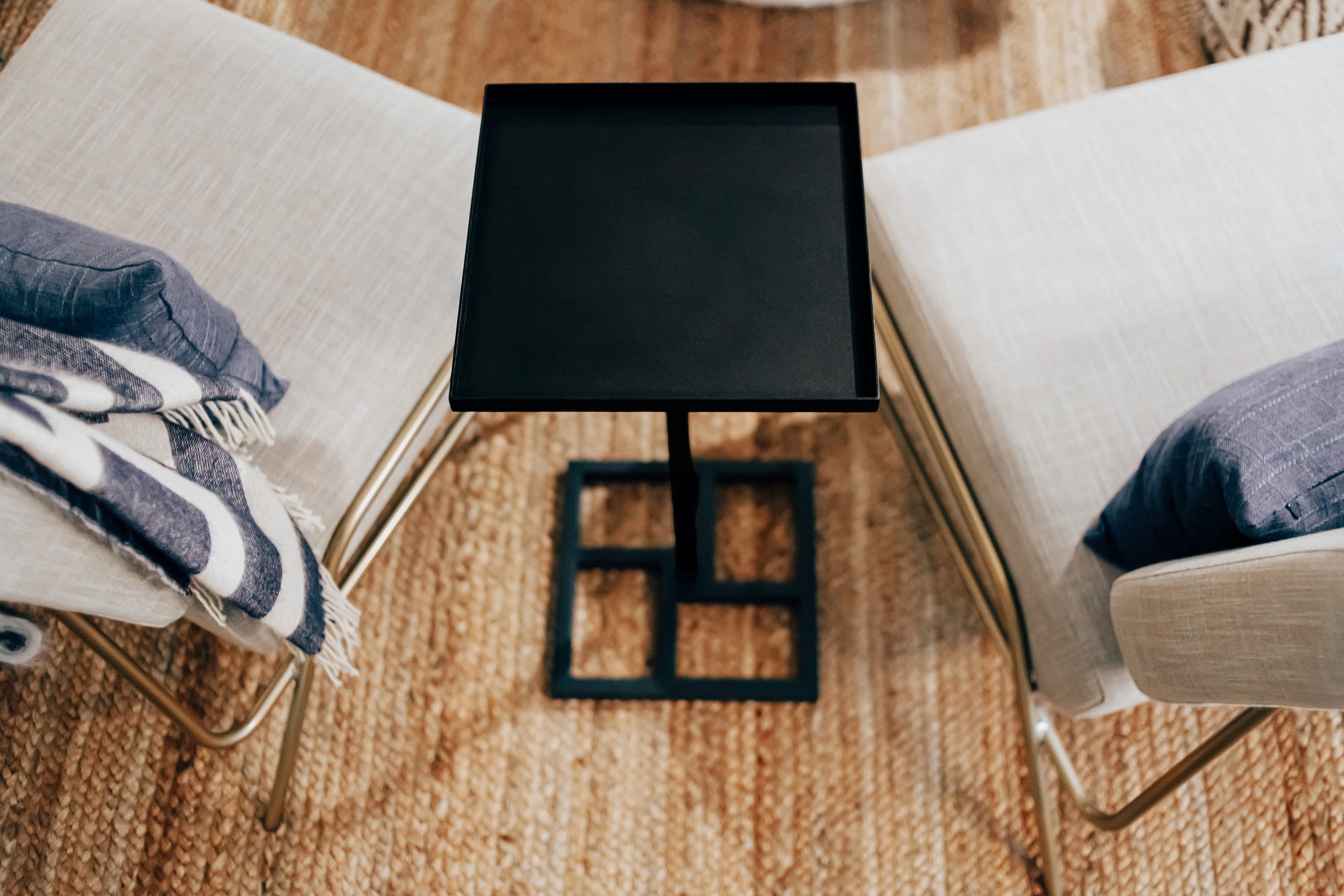 All Metal Modern Martini Table With Decorative Geometric Base - Etsy