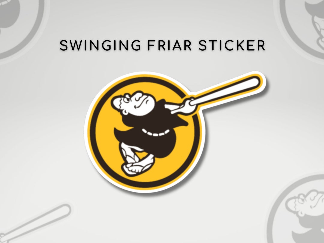 San Diego SD Brown and Yellow Swinging Friar Sticker - Etsy