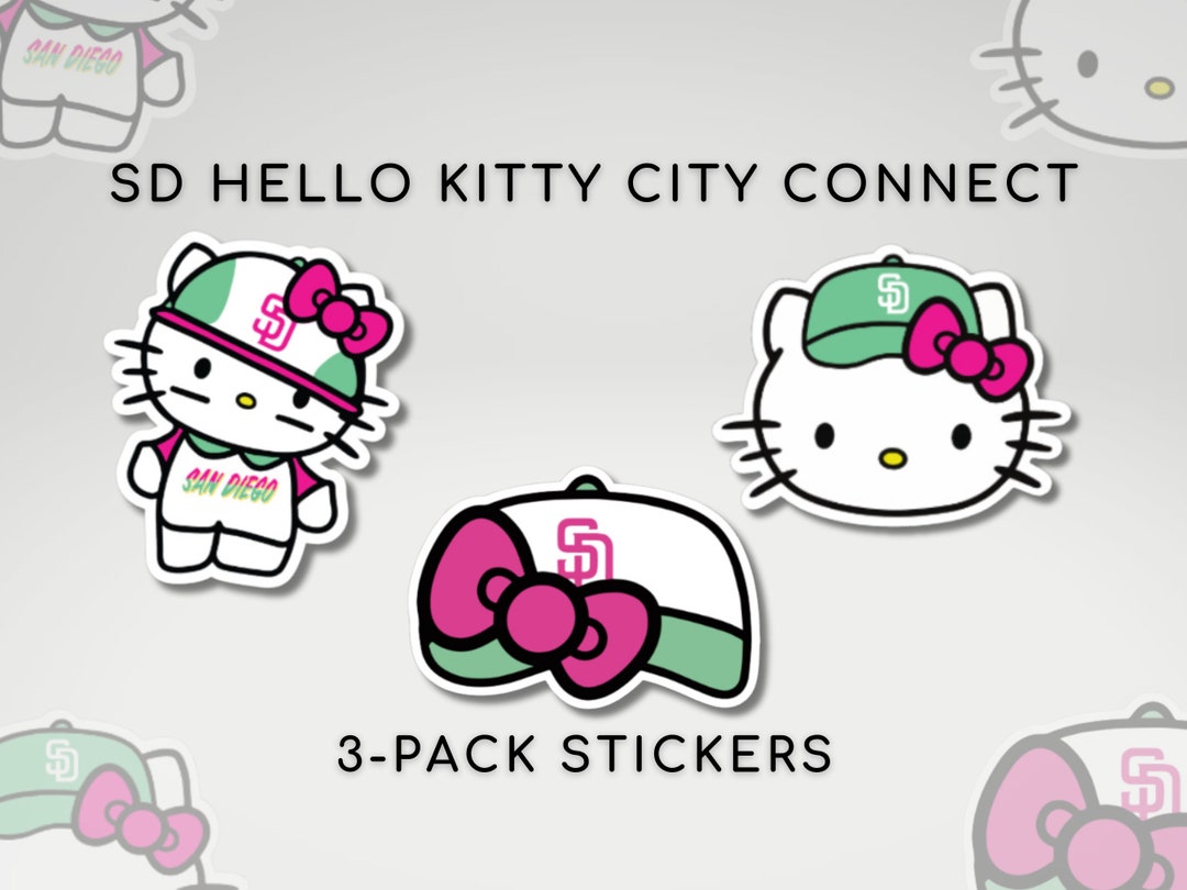 Hello Kitty City Connect Padres San Diego Stickers 3 Pack - Etsy