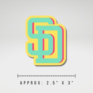 San Diego SD Stickers 3-pack - Etsy