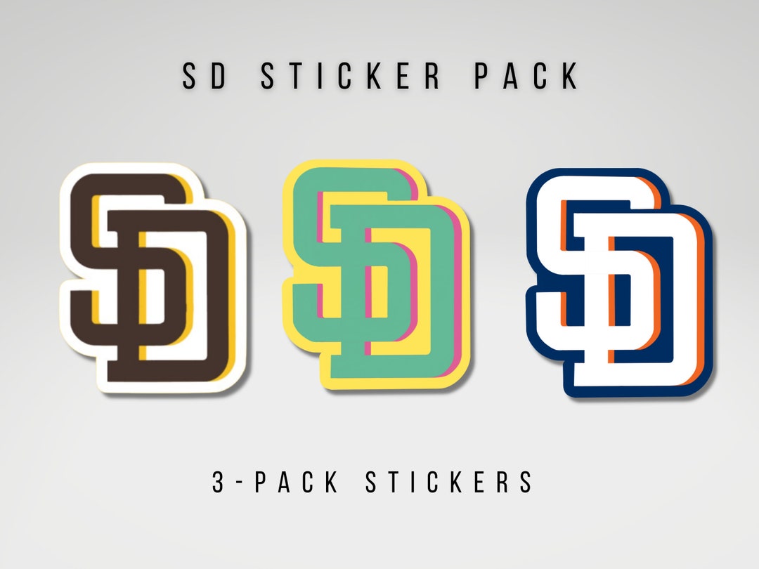 San Diego SD Stickers 3-pack - Etsy