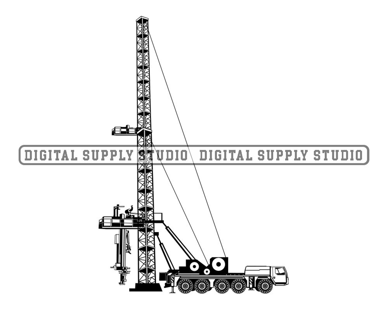 Workover Rig Svg Oil Rig Svg Drilling Svg Workover Rig | Etsy Ireland