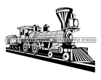 Wall Décor Train PDF Drawing Wall Art File Downloadable Files Steam ...