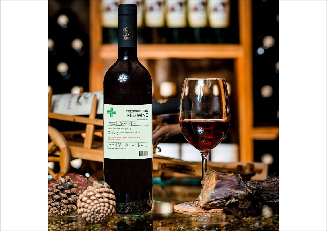Prescription Wine Label Wine Prescription Label Personalised - Etsy Canada