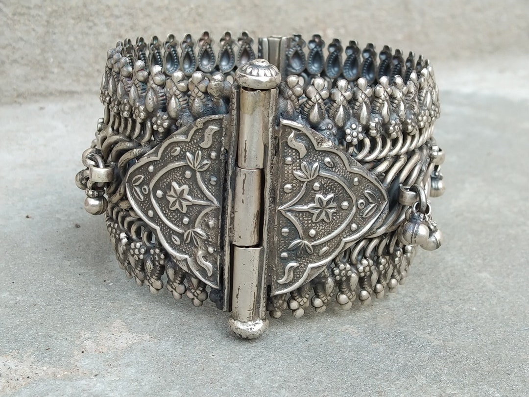 Vintage Handwoven Antique Silver Ghunghro Bell Bracelet - Etsy