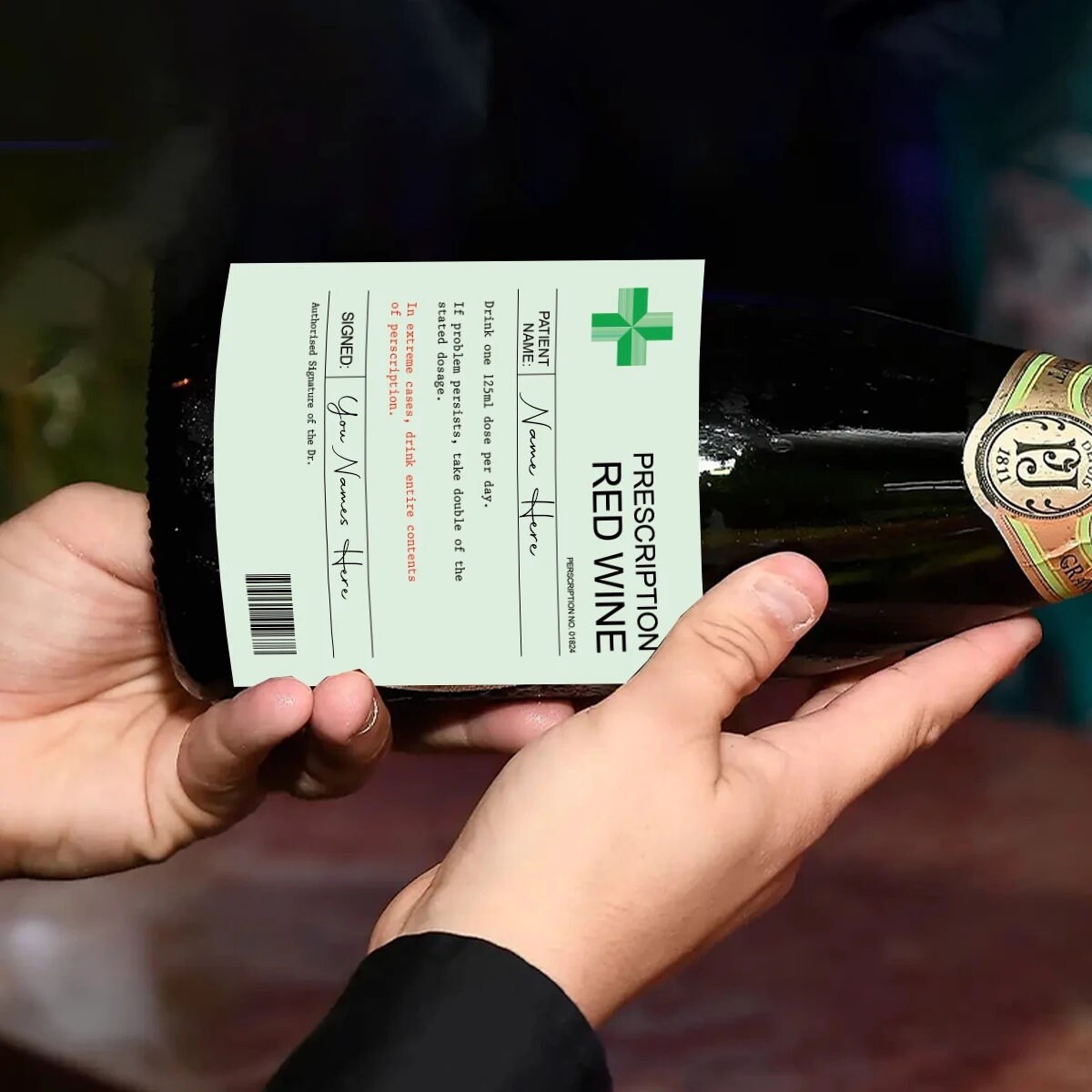 Prescription Wine Label Wine Prescription Label Personalised - Etsy Canada