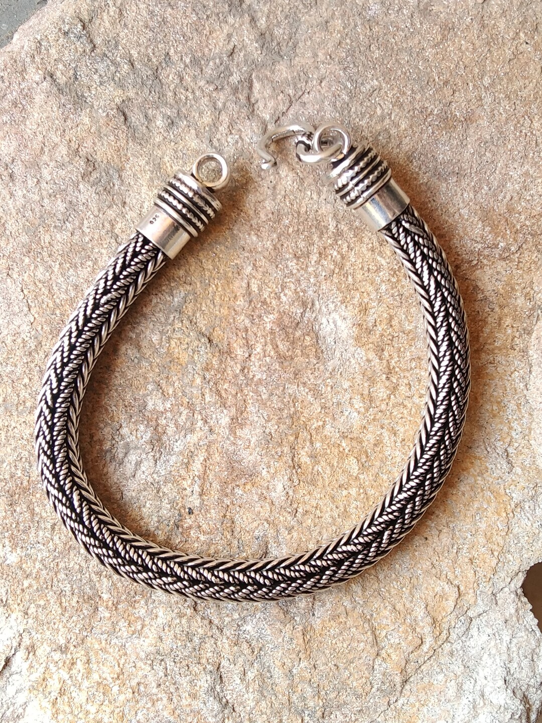 Vintage Old Silver Bracelet Mens Sterling Silver Bracelet, Mens Vintage ...