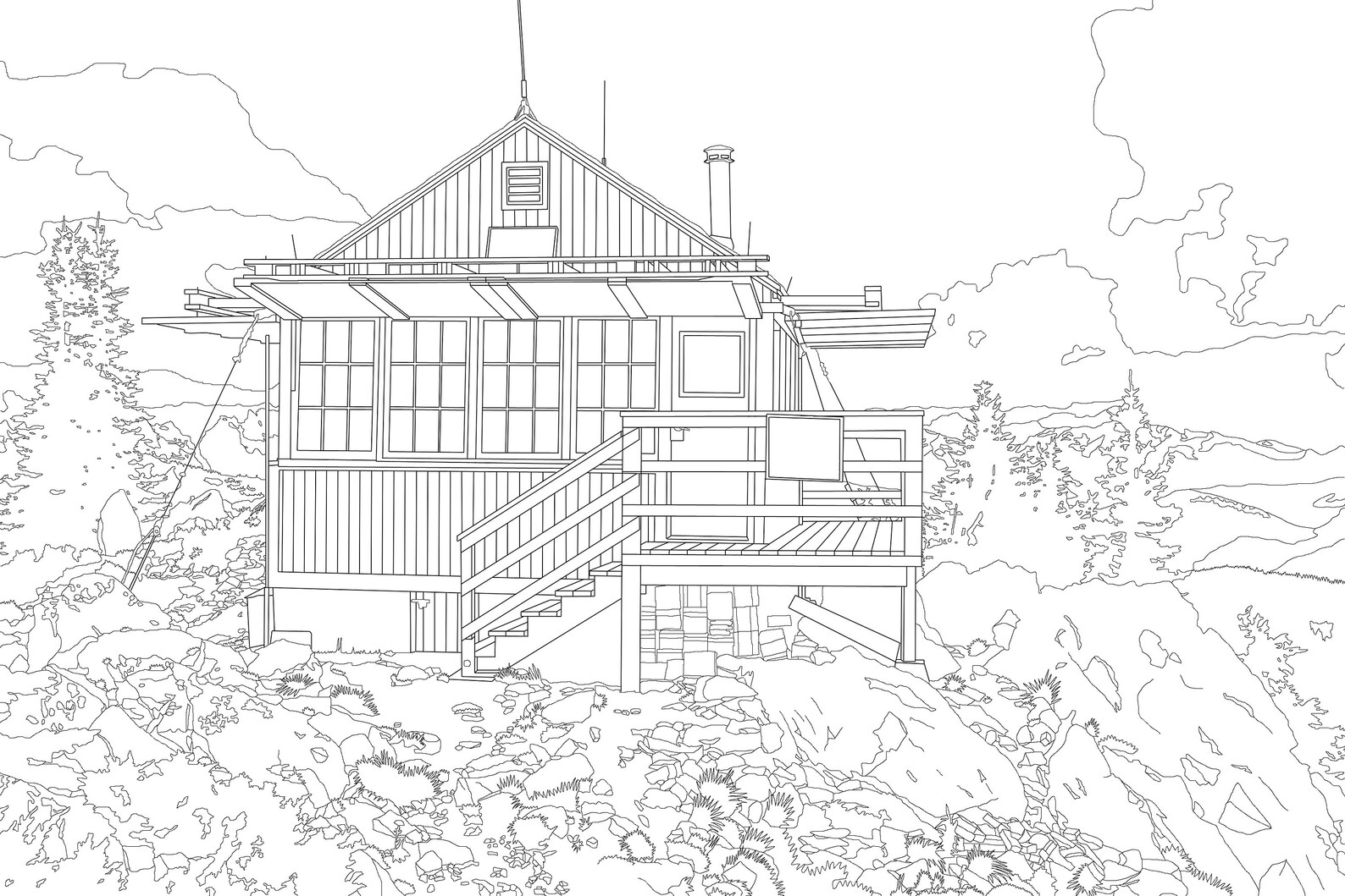 Fire Lookouts of Washington Coloring Book - Etsy
