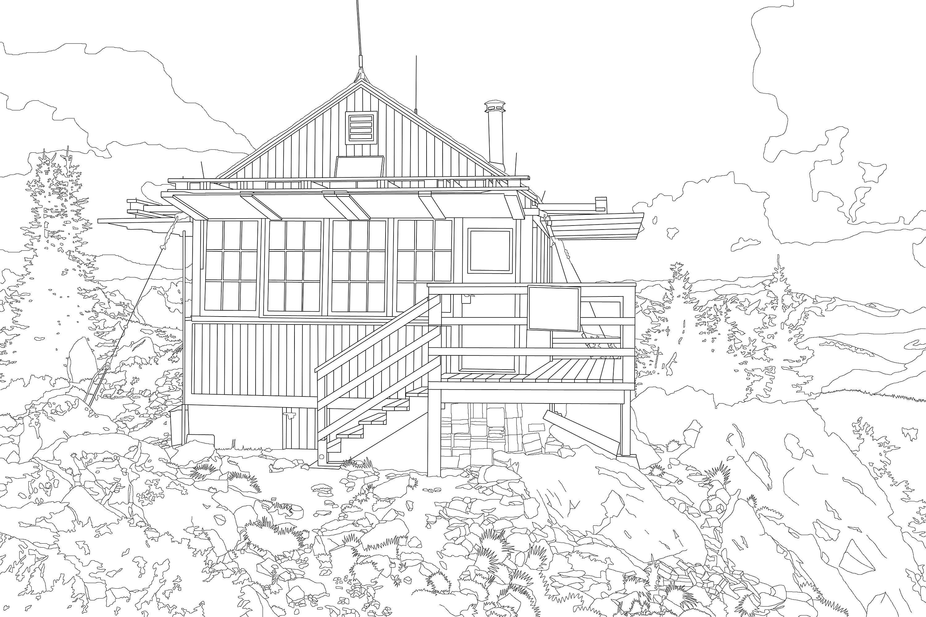 Fire Lookouts of Washington Coloring Book - Etsy