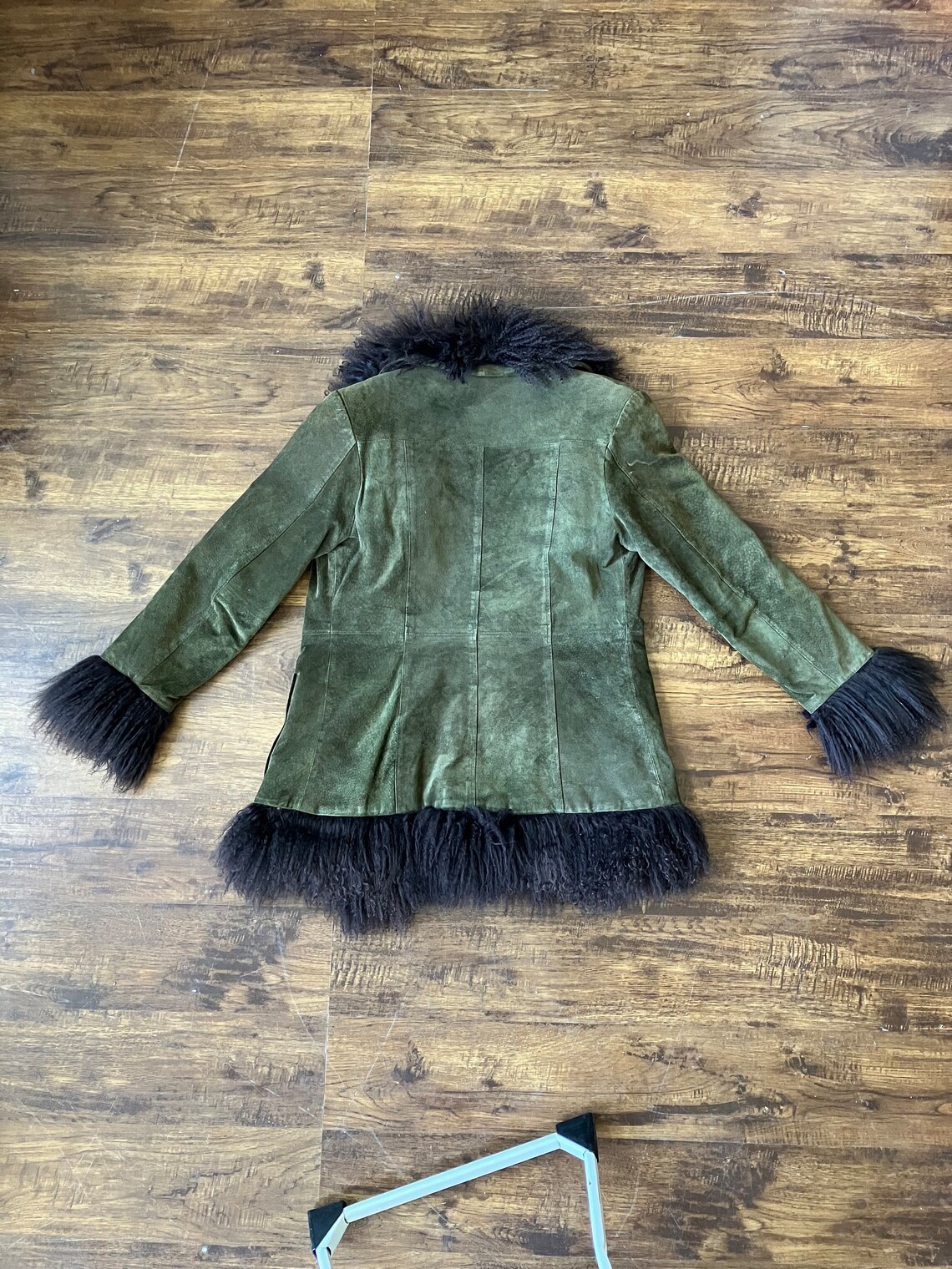 Shearling Pennylane Coat Vintage 1970s Ferrara Olive Green Suede and ...