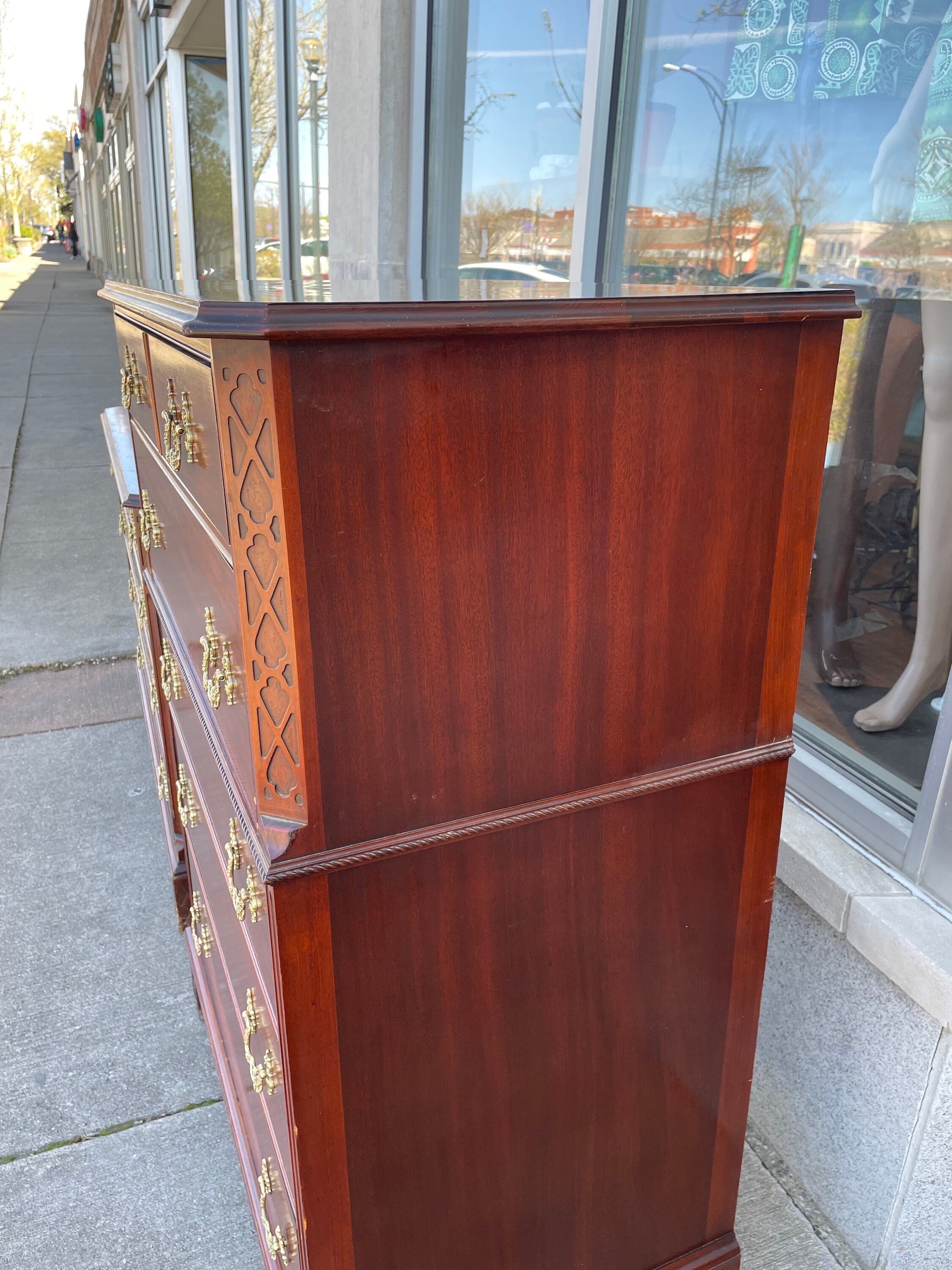 1960s Drexel Highboy Dresser With Brass Handles - Etsy