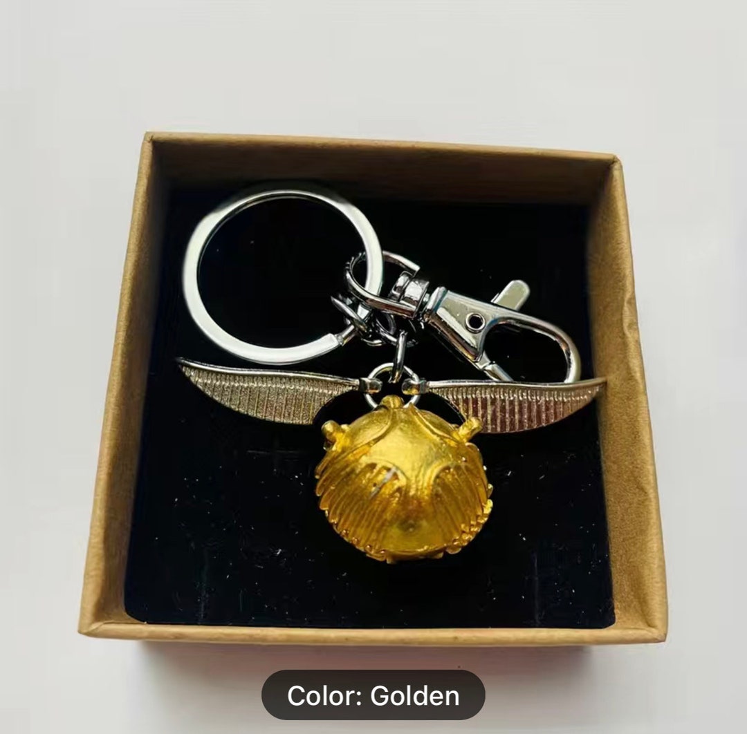 Harry Potter Golden Snitch Keychain - Etsy