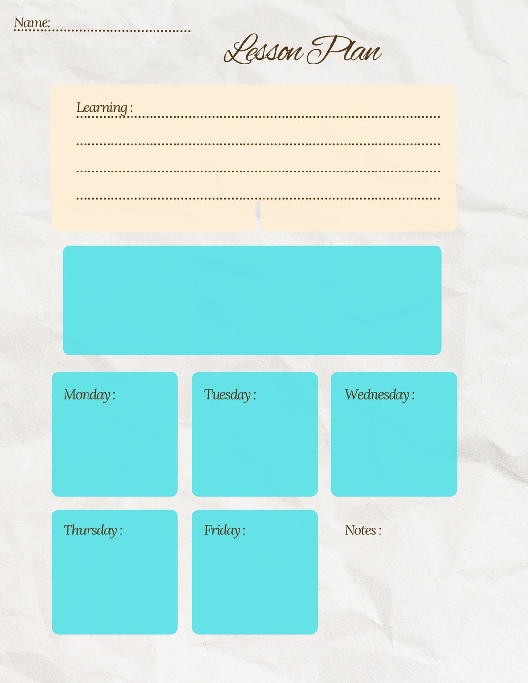 Homeschool Attendance/ Grade/lesson Plan Template Digital Download - Etsy