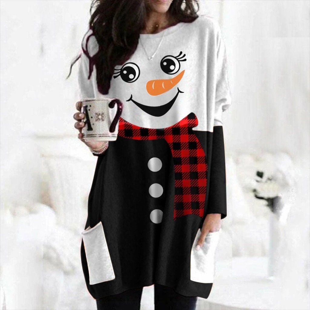 Snowman Dress Unisex Custom Dress Top Gift Dress - Etsy