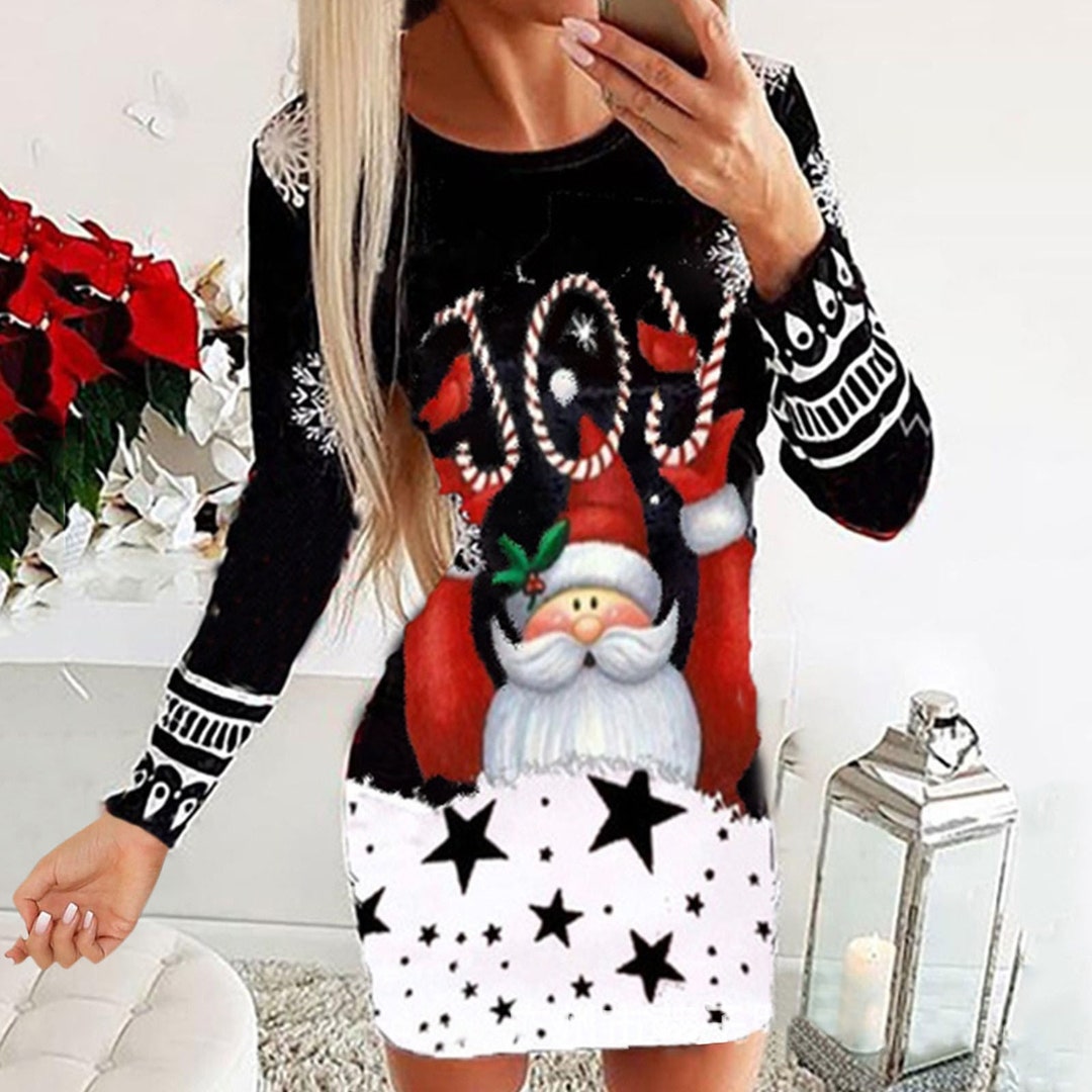 Christmas Santa Dress Unisex Custom Dress Top Gift Dress - Etsy