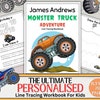 Monster Truck Tracing Worksheets: Preschool Pre-writing Activity (3 ...