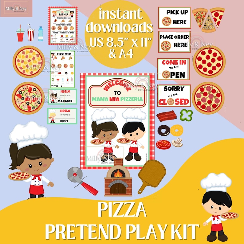 Pizza Dramatic Play, Pretend Play Teacher, Pretend Play Restaurant ...