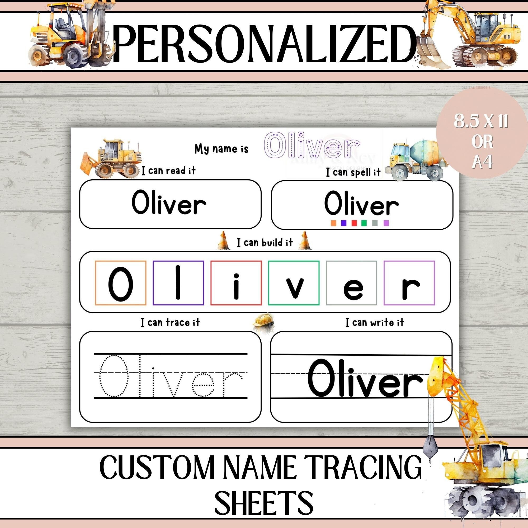 Custom Name Tracing, Name Tracing Sheet, Custom Name Tracing Printable ...