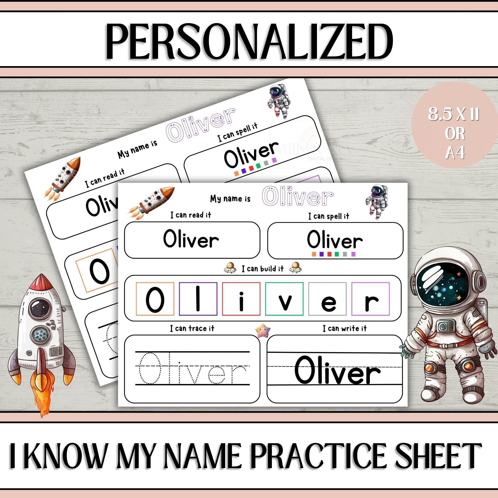 Custom Name Tracing Book, Editable Name Tracing Worksheet, Name Tracing ...