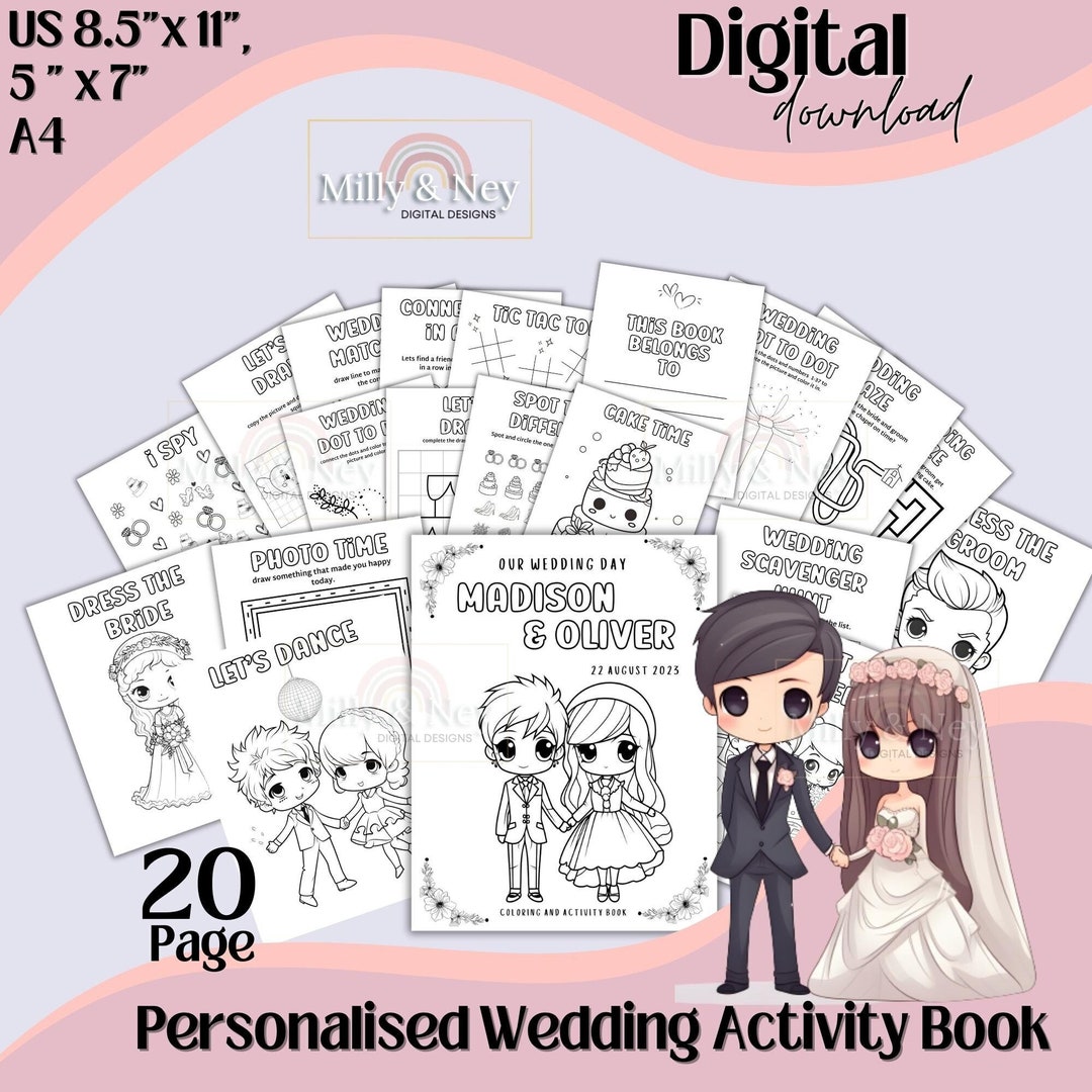 Wedding Activity Book Kids Wedding Activities Wedding Coloring Pages ...