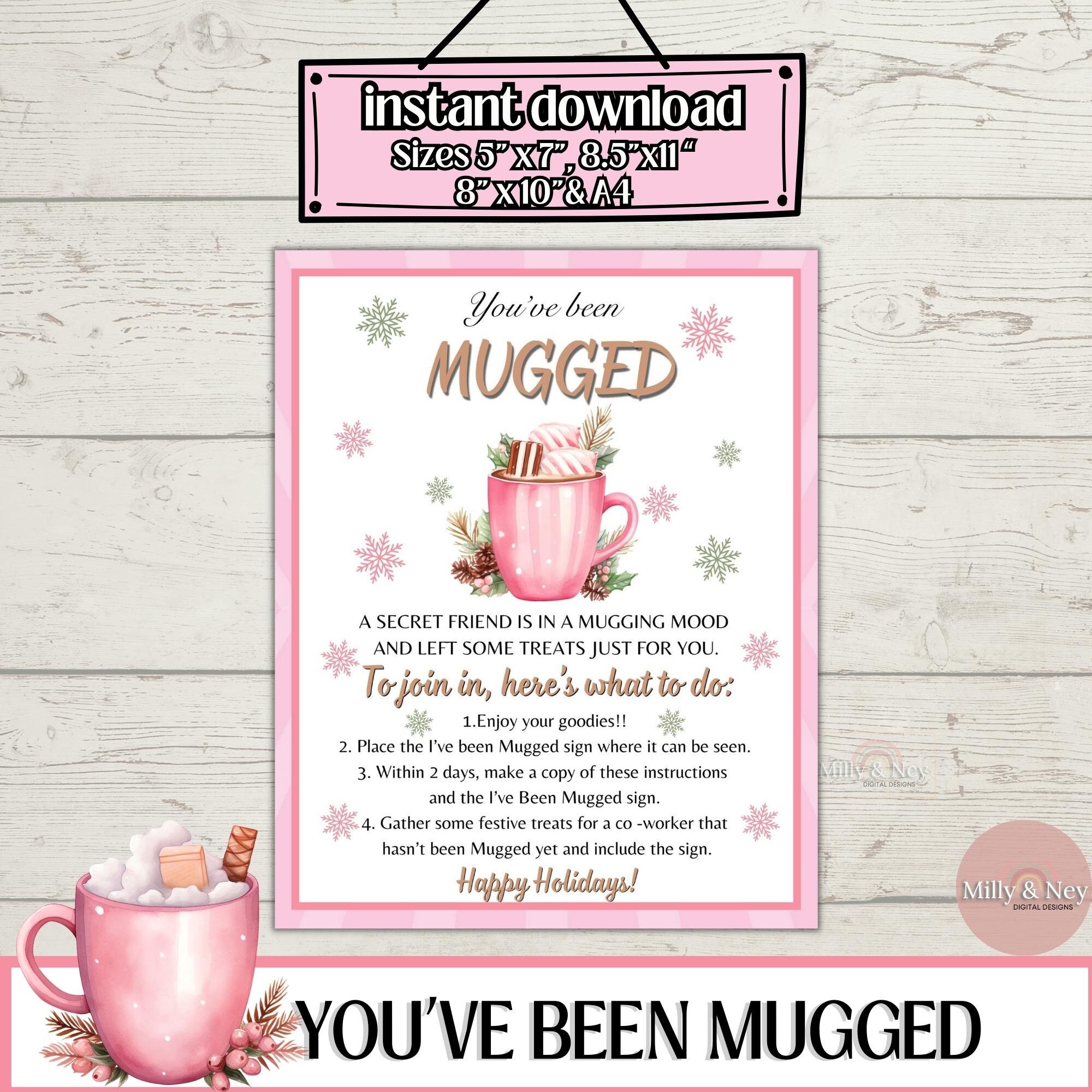 You Ve Been Mugged Printable I've Been Mugged Coworker - Etsy You Ve Been Mugged Printable I've Been Mugged Coworker - Etsy