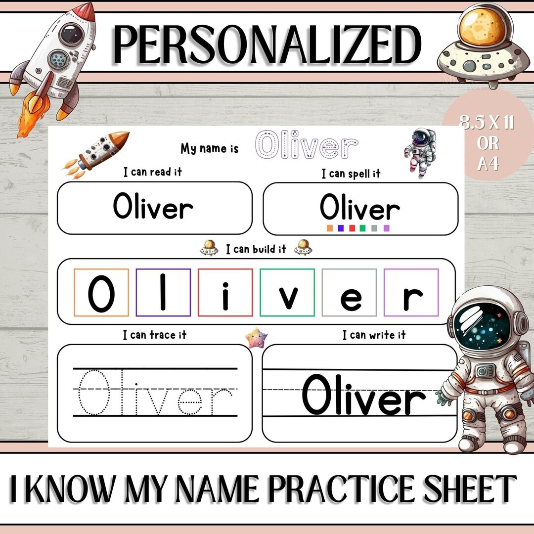 Custom Name Tracing Book Editable Name Tracing Worksheet - Etsy