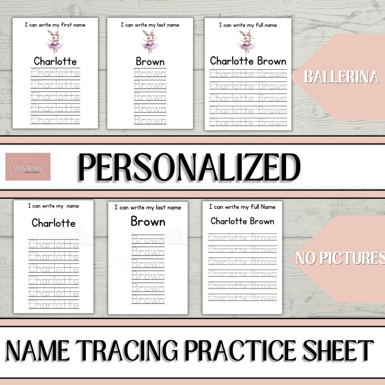 Name Trace Printable Name Tracing Custom Worksheet Personalised Name ...