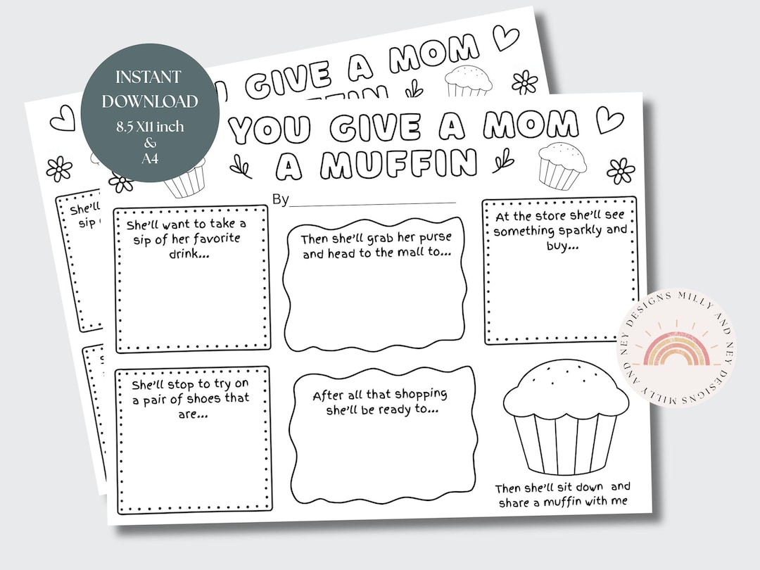 Muffins With Mom Printable, Editable Mother's Day Invitation, Fun Kid's ...