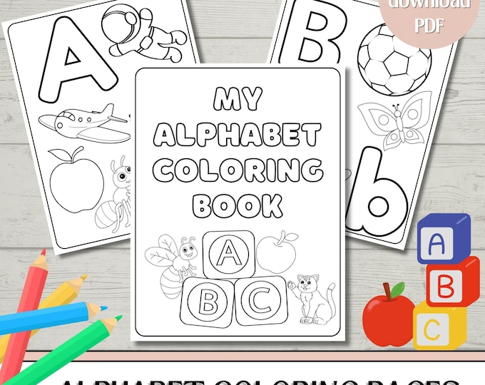 A to Z Alphabet Coloring Pages Pre School Pdf Coloring Pages With ...