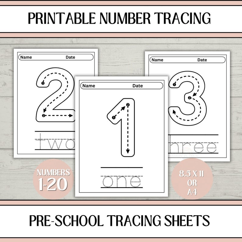 Tracing Numbers 1-10 Printable Number Tracing Worksheets for ...