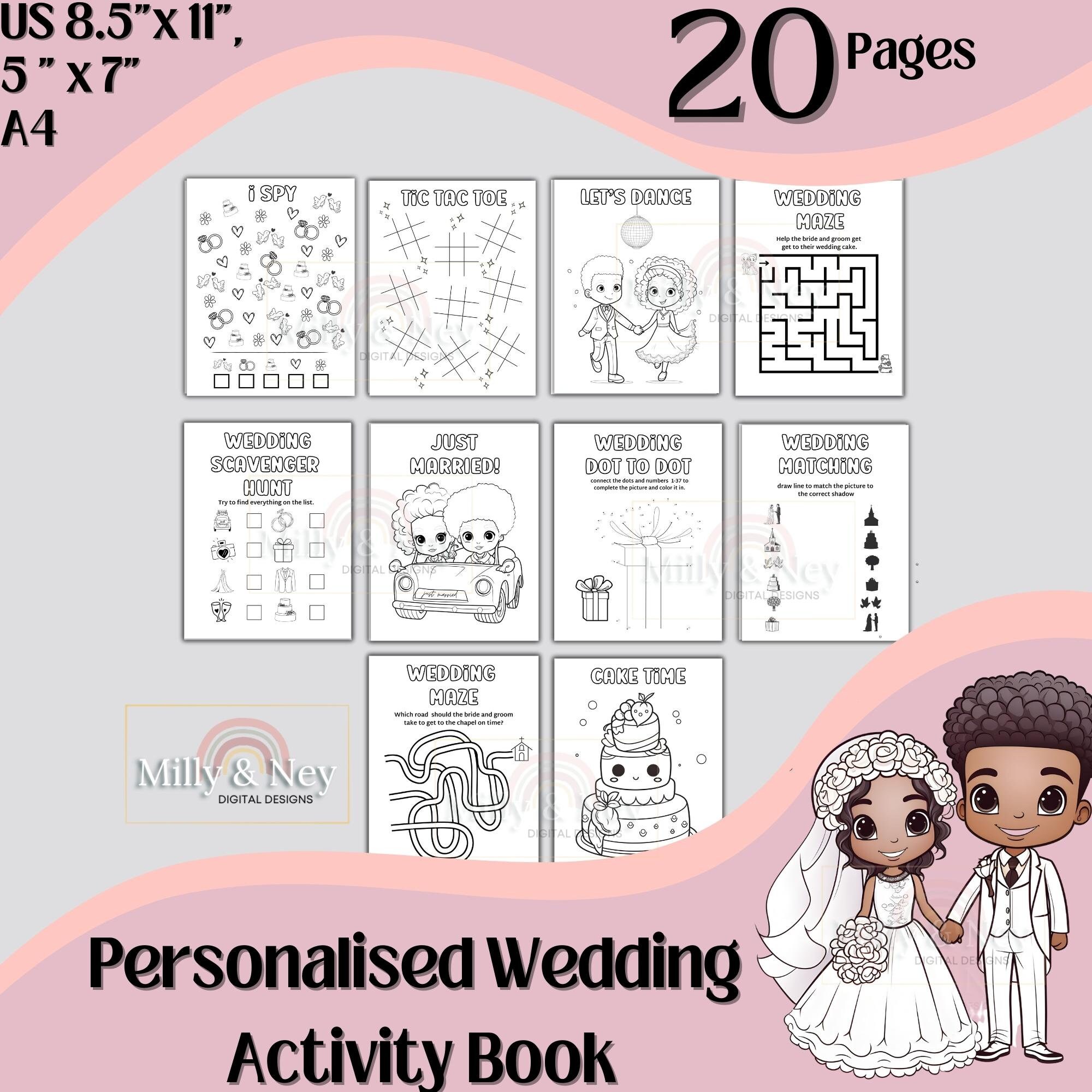 Downloadable Wedding Activities Book Kids Wedding Activities Books ...