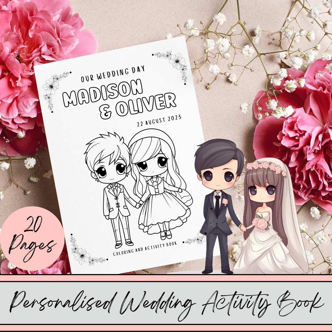 Printable Wedding Activity Book for Kids Activity Book Wedding Coloring ...